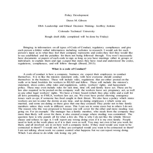 Policy Development | PDF