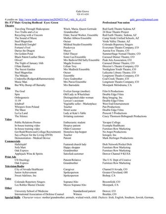 LM acting resume | PDF