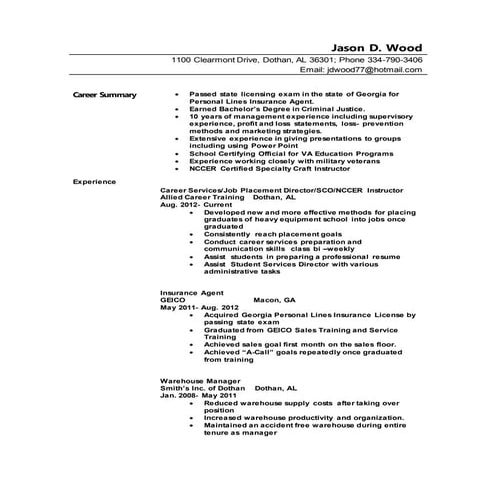 Wood, Jason Resume | DOCX
