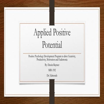 Applied Positive Potential | PPT