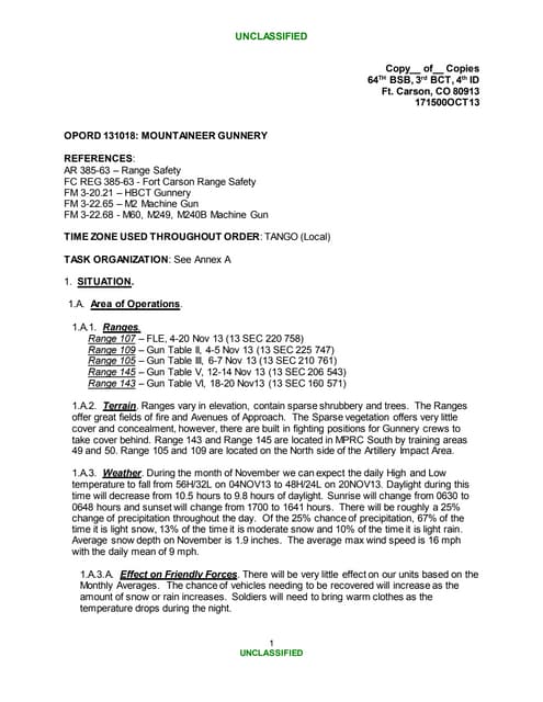 Opord Format Template