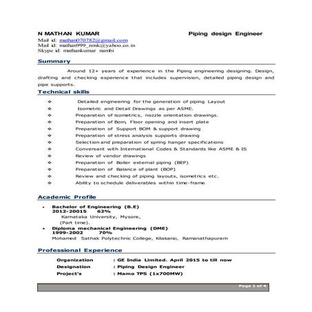 Piping design Engineer_1 (1) | DOCX