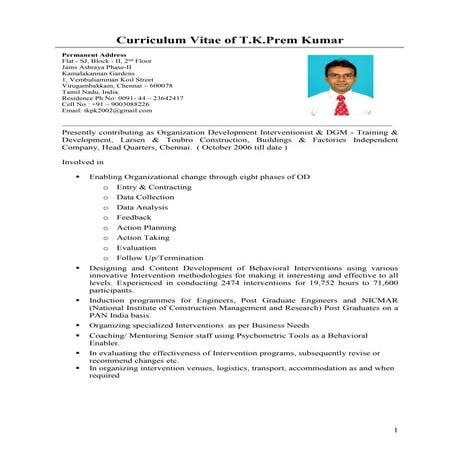 Prem CV June 16 | PDF