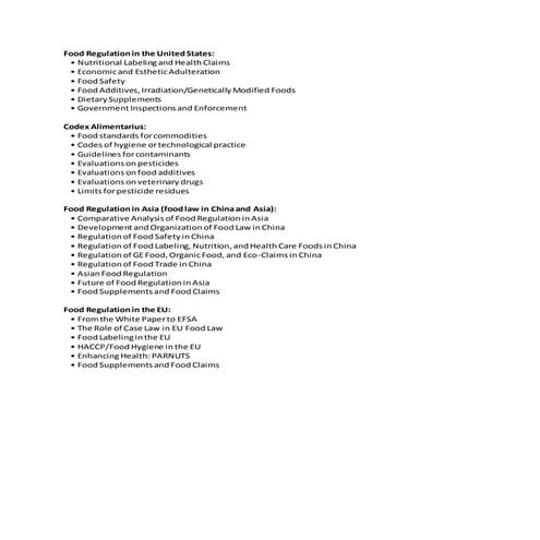 MSU Courses - Food Law Certificate | DOCX