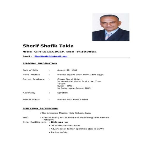 Sherif Takla CV | PDF