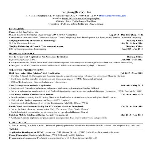 ShibiaoNong_Resume_ColumbiaMS (1) | PDF