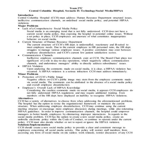 27C Written Executive Summary | DOCX