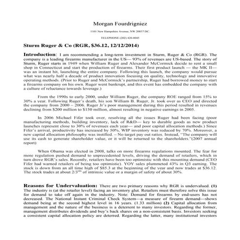 RGR Executive Summary | PDF | Stocks and Bonds | Personal Investing