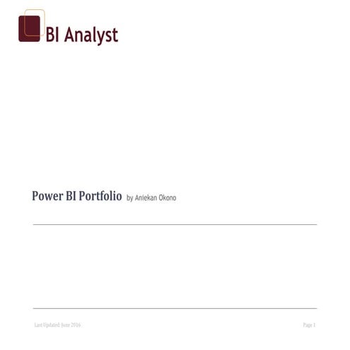 Power BI Portfolio -Aniekan Okono | PDF | Databases | Computer Software and Applications