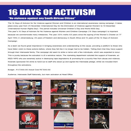 16 days of Activism | PDF