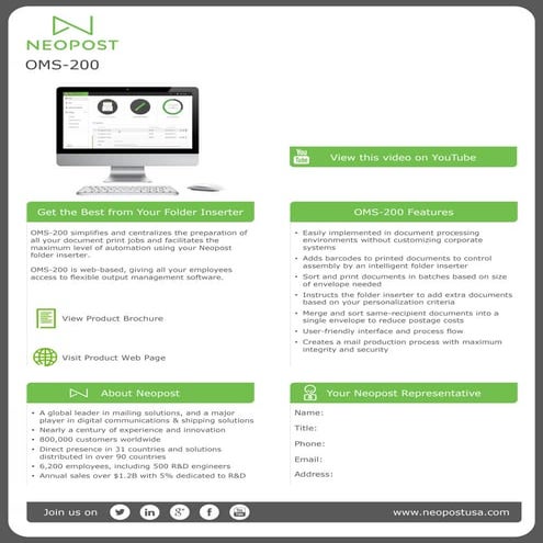 Neopost Corporate Brochure | PDF
