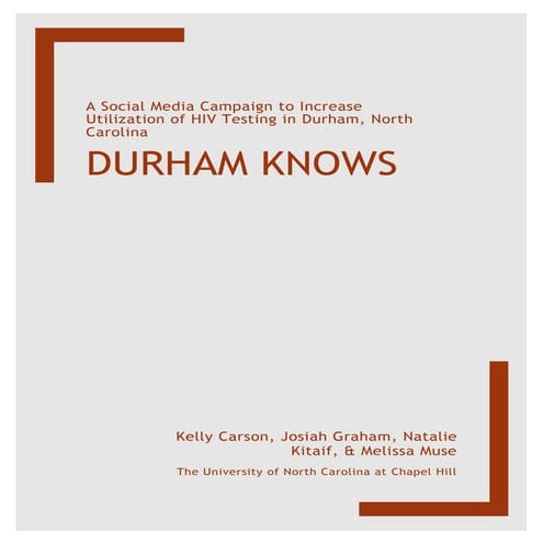 Durham Knows Campaign Brief | PDF