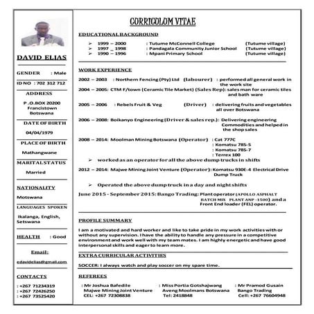 Palmbach Michael CV, May 2016 | DOC