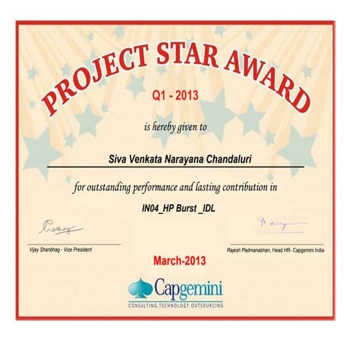 Project star Award 028447 | PPT