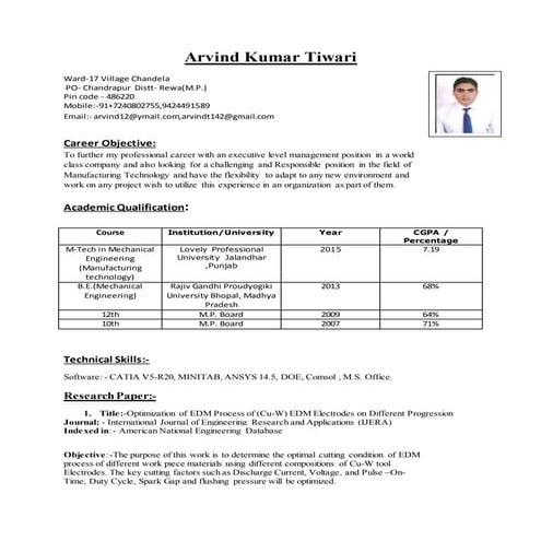 Arvind CV | DOCX | Hobbies & Interests