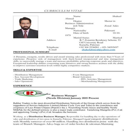 Shakeel Ahmed CV -1 | DOC