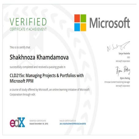 Microsoft PPM CErt | PPT