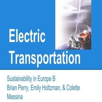 Electric Transportation Final Presentation | PPTX
