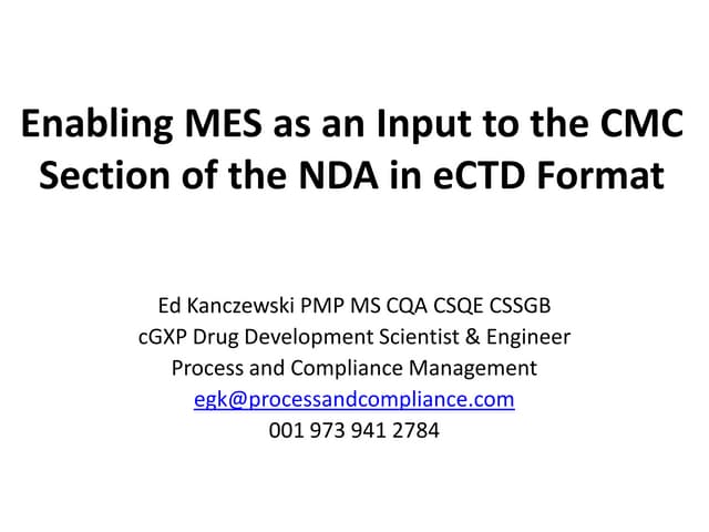 How to Complete CTD Module 3 - CMC Regulatory Q&A | PPTX