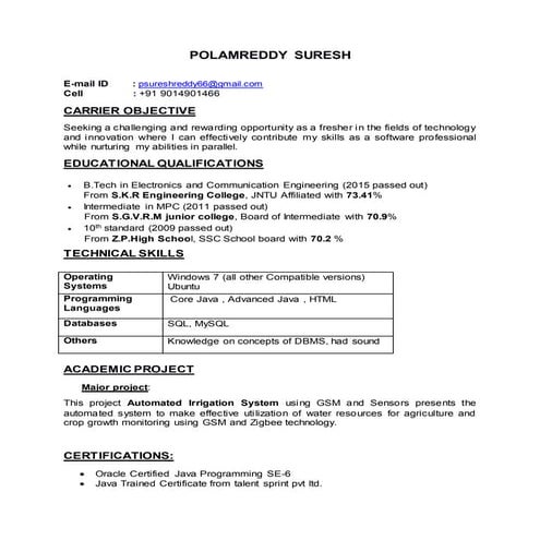 SURESH_RESUME (2) | PDF