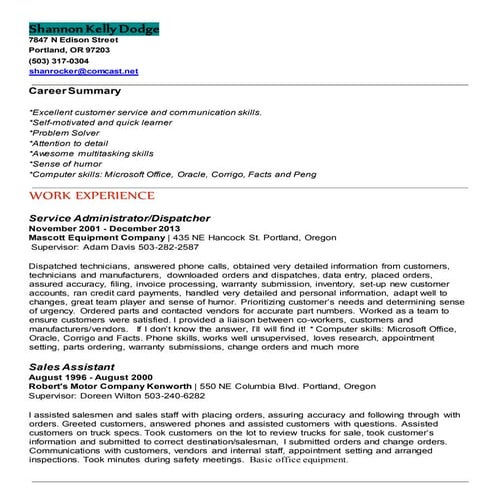 Shannon Dodge Resume Sept 2 | DOCX