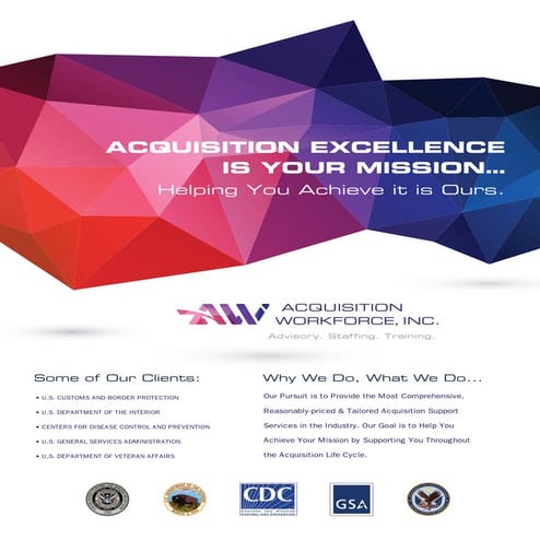 Acquisition Workforce, Inc. Capability Statement (2-page Flyer) | PDF ...