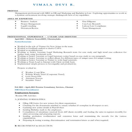Vimala resume | PDF