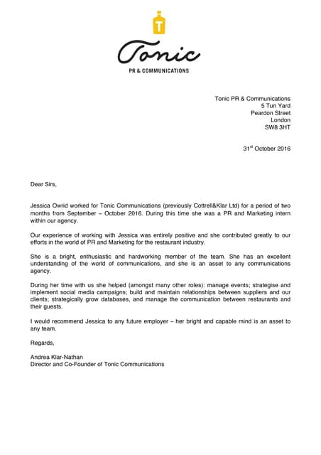 Accenture Letter of Reference | PDF