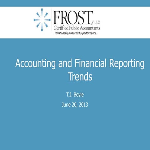 Accounting and Financial Reporting Trends | PPTX