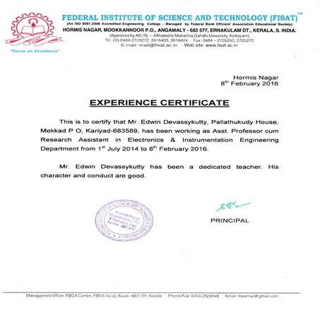 Experience_Certificate | PDF