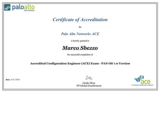 Palo Alto Certificate | PPT