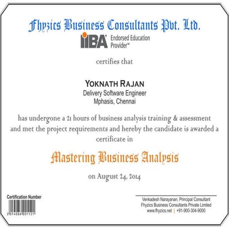 Mastering Business Analysis | PPT