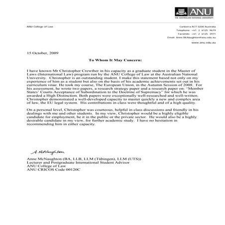 Dr Pauline Kerr Reference | PDF