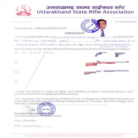 Firearm proficiency certificate | PDF