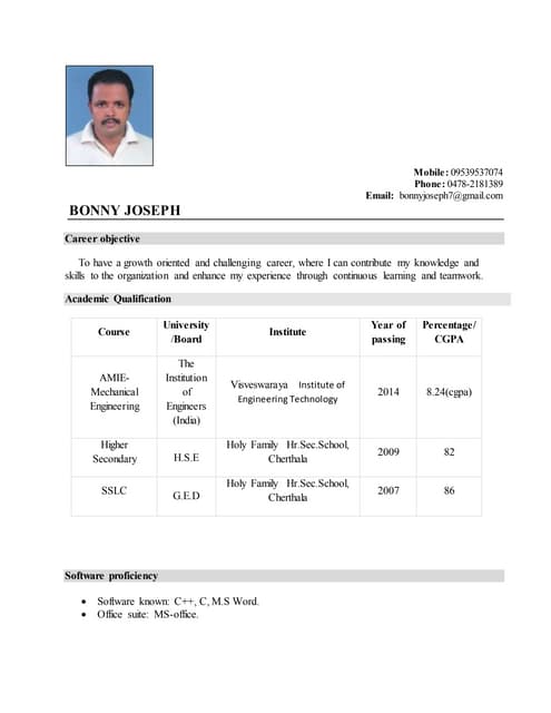 Joel resume | DOC