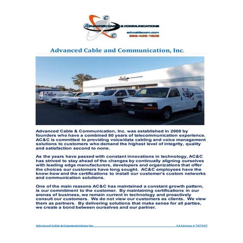 Advanced Cable & Communications | DOCX