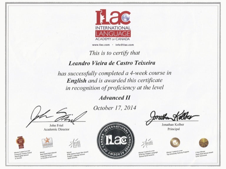ILAC Certificate