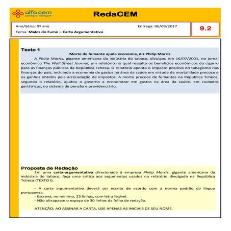 9º ano reda cem - 9.2 | PDF