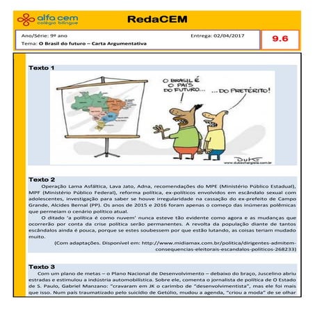 9º ano reda cem - 9.6 | PDF