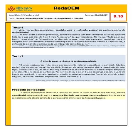 9º ano reda cem - 9.10