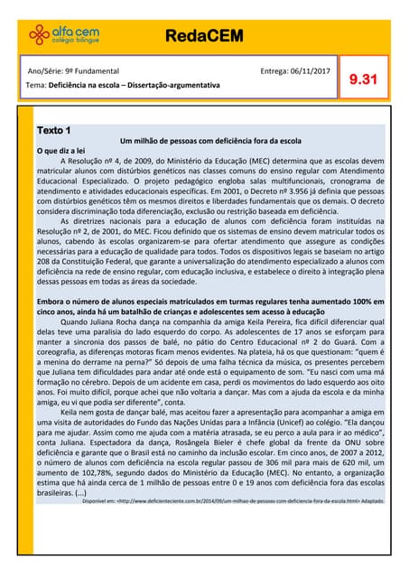 English cem 9th grade - 9.8 | PDF