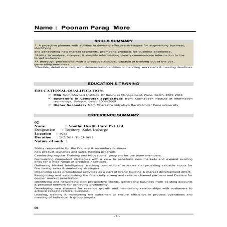 Poonam bidave resume0388 | PDF