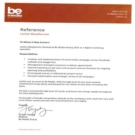 Be Media Reference | PDF