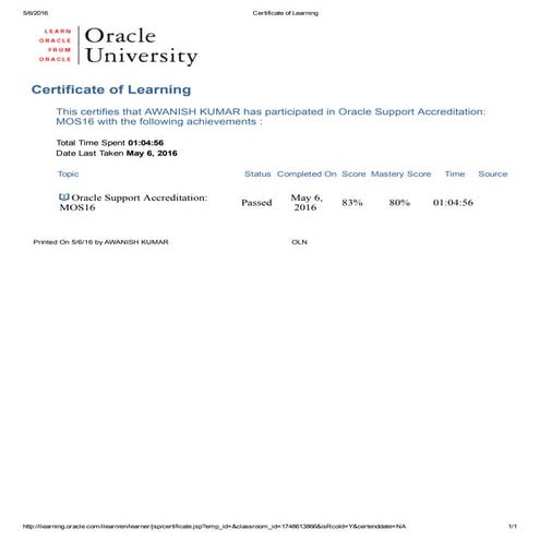 Oracle Support Accreditation Pdf