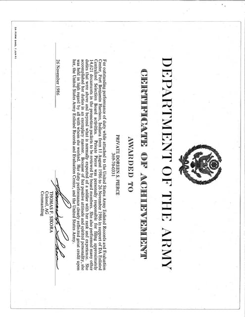 Army letter of recommendation | PDF