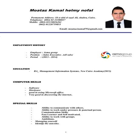 Moataz kamal - cv | DOC