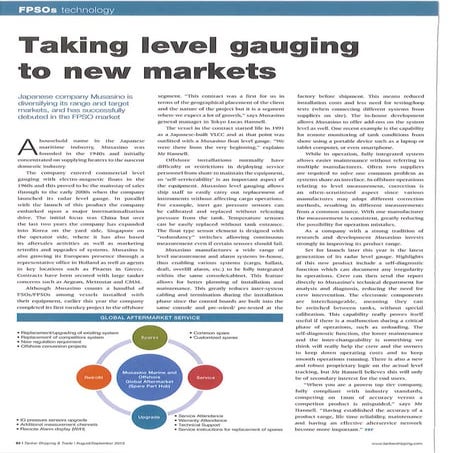 TST - Level Gauging in new markets | PDF