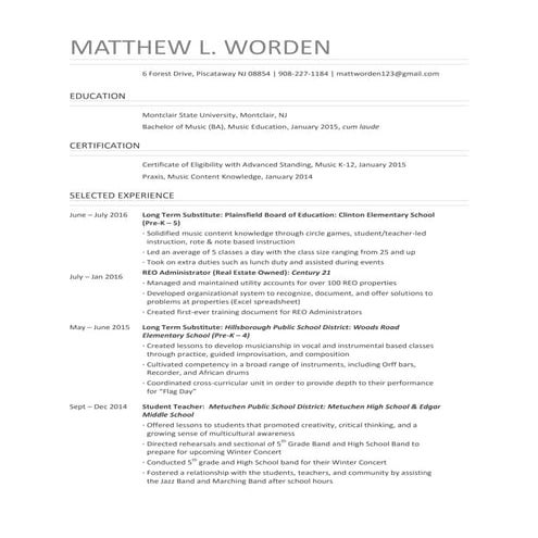 Matthew Worden_Resume_040516 | PDF
