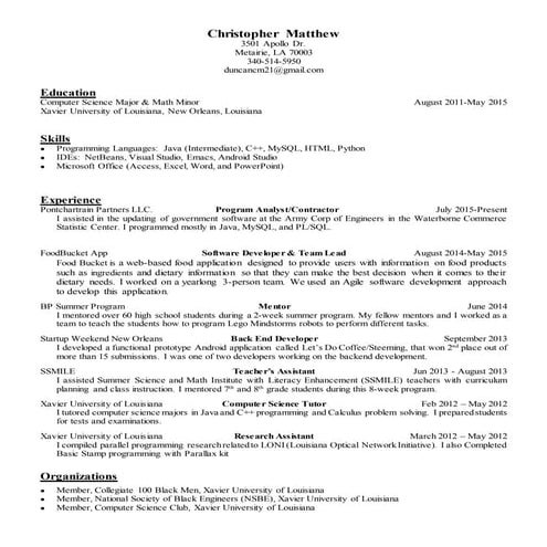 Christopher's Resume | DOCX