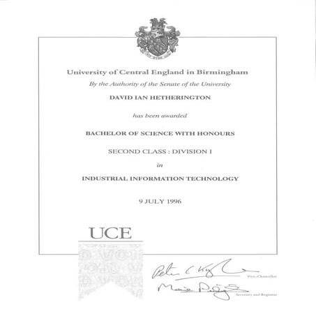 Bsc Hons Industrial Information Technology | PDF